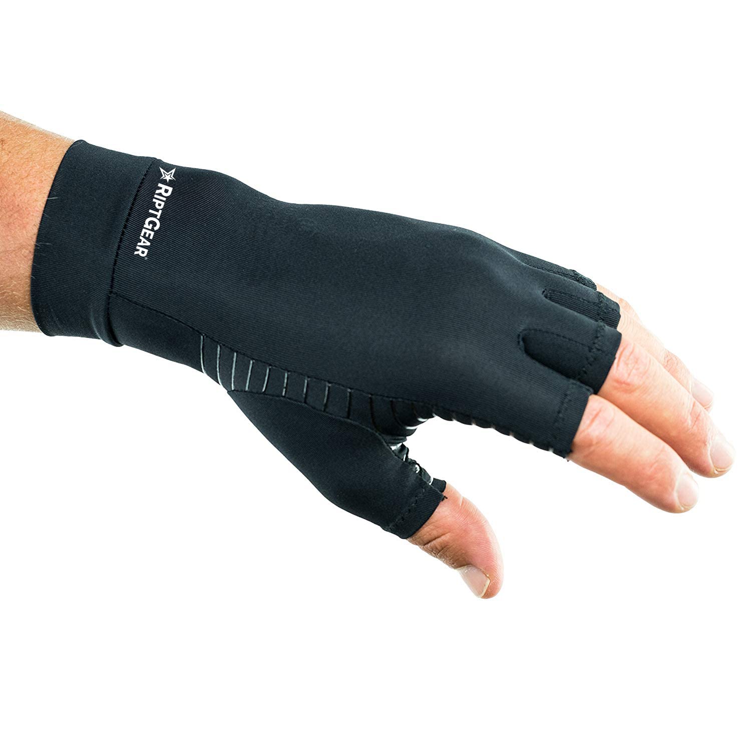 RiptGear Compression Gloves for Women and Men for Arthritis (Pair) - Women's and Mens Gloves for Hand Pain - Compression Gloves Men and Women - Golf Bowling Cycling Tennis (X-Large)