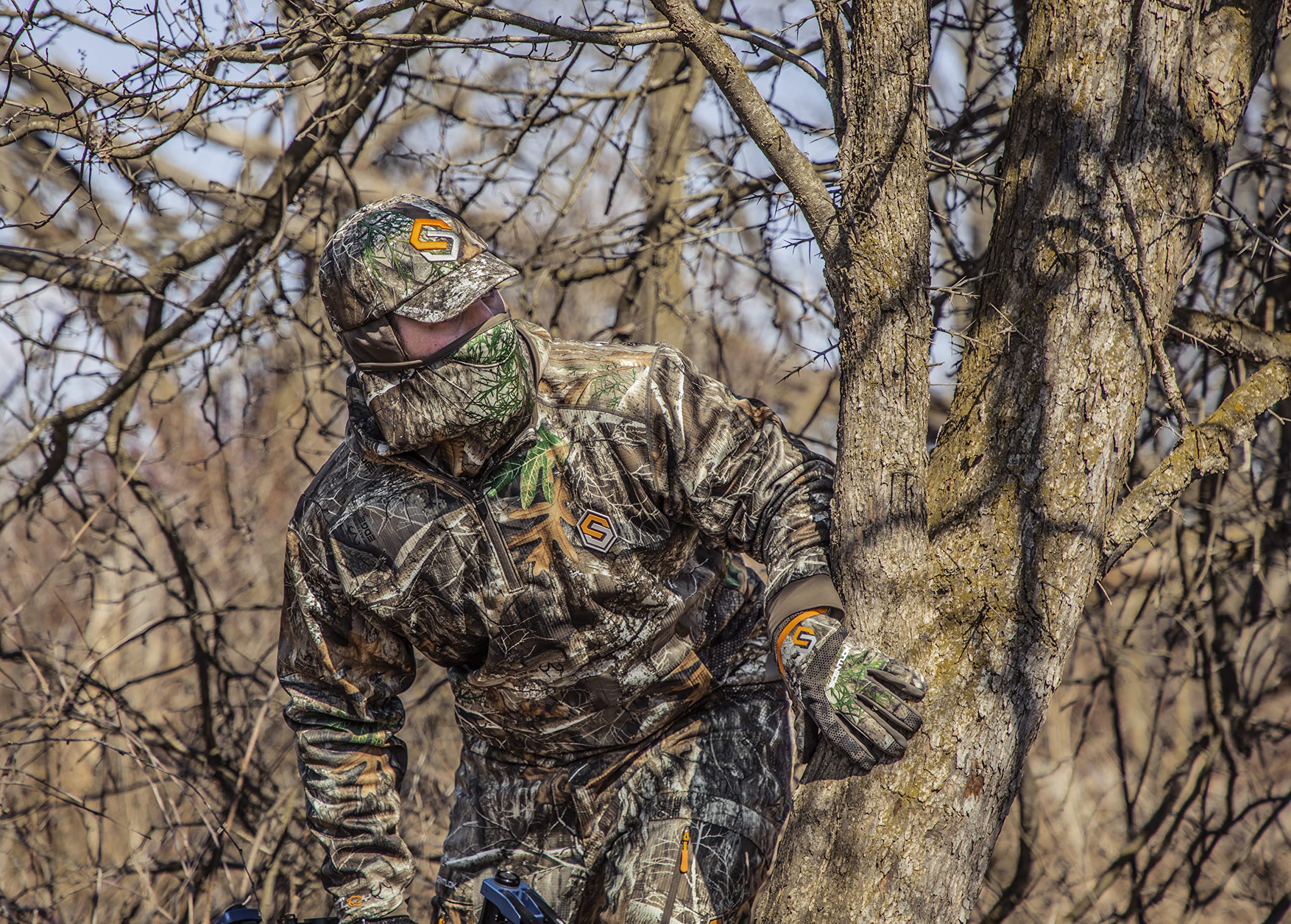 ScentLok Savanna Lightweight Camo Shooter Gloves for Hunting and Outdoor Use (Realtree Edge, Large)