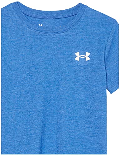 Under Armour Boys' Elite Short Sleeve T-Shirt, Stylish Crew Neckline & Fuller Cut for Complete Comfort, Ultra Blue SP22, 7