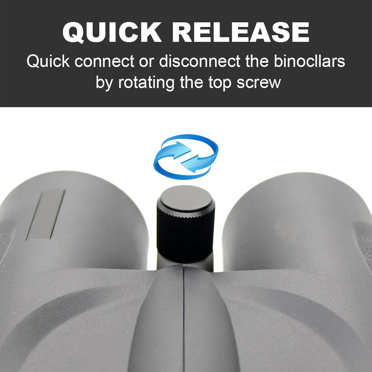 Staoptics Binocular Tripod Adapter Quick Release with 38mm Mounting Base 1/4-20 Inch Thread Removable Accessories for 8x42 10x50 12x60 15x56 15x60 15x70 20x60 25x70 Roof and Porro Binoculars.