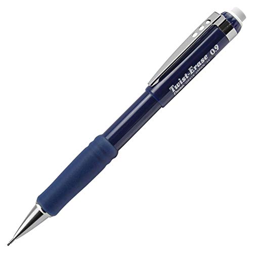 Pentel Automatic Pencil with Twist Eraser, 0.9 mm, Blue (PENQE519C)