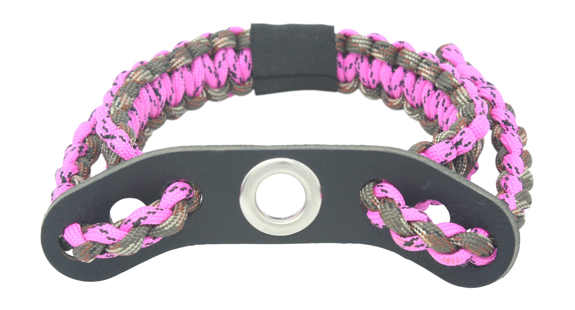 Ten Point Gear Realtree® Paracord Archery Bow Wrist Sling - 100% Full Grain Leather 550 Paracord (Pink Camo)