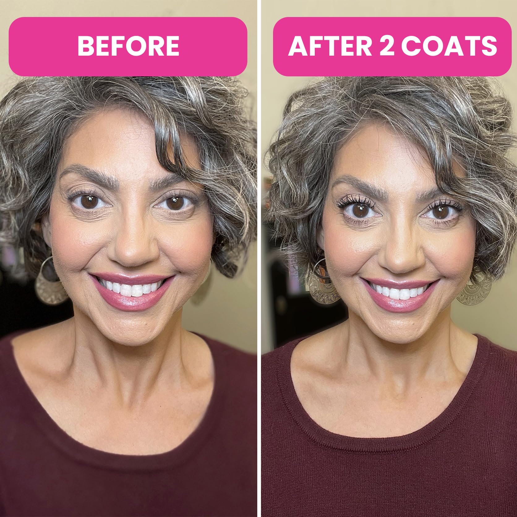 Prime Prometics PrimeLash Mascara for Older Women – Volumizing, Incredible Length in 2 Coats – Long-Stay, Zero Clumps, Hypoallergenic (Brown)