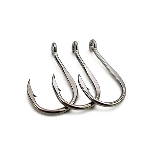 WRLRUILIAN Fishing Accessories High Carbon Steel Fish Hook Forged Straw Hook Bait Squid Bulk Blue Fish Fish Hook Fishing Tools (Color : 8#)