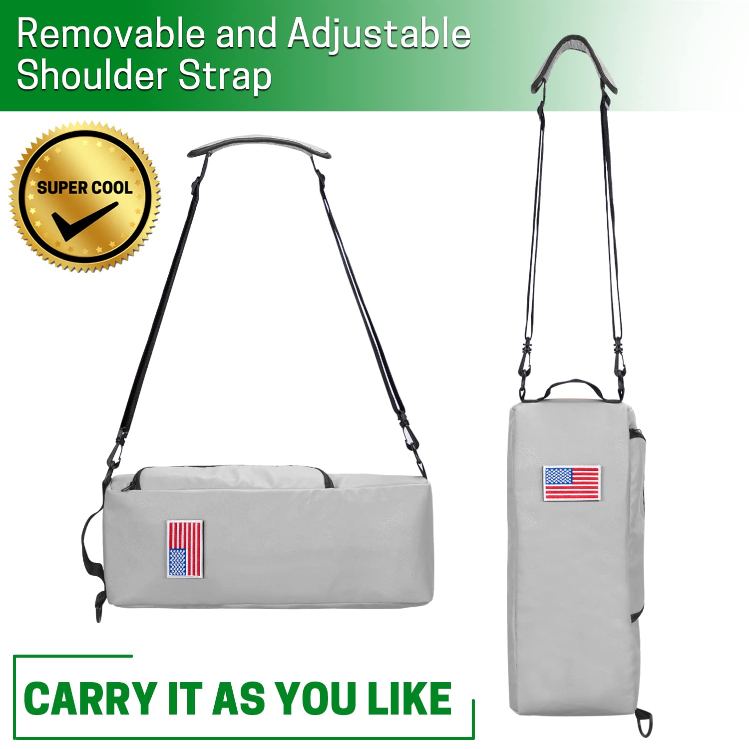 VISEMAN Golf Cooler Bag, Insulated Beer Cooler Bag Holds 6 Pack of Cans or Two Bottles of Wine, Golf Accessories Bags