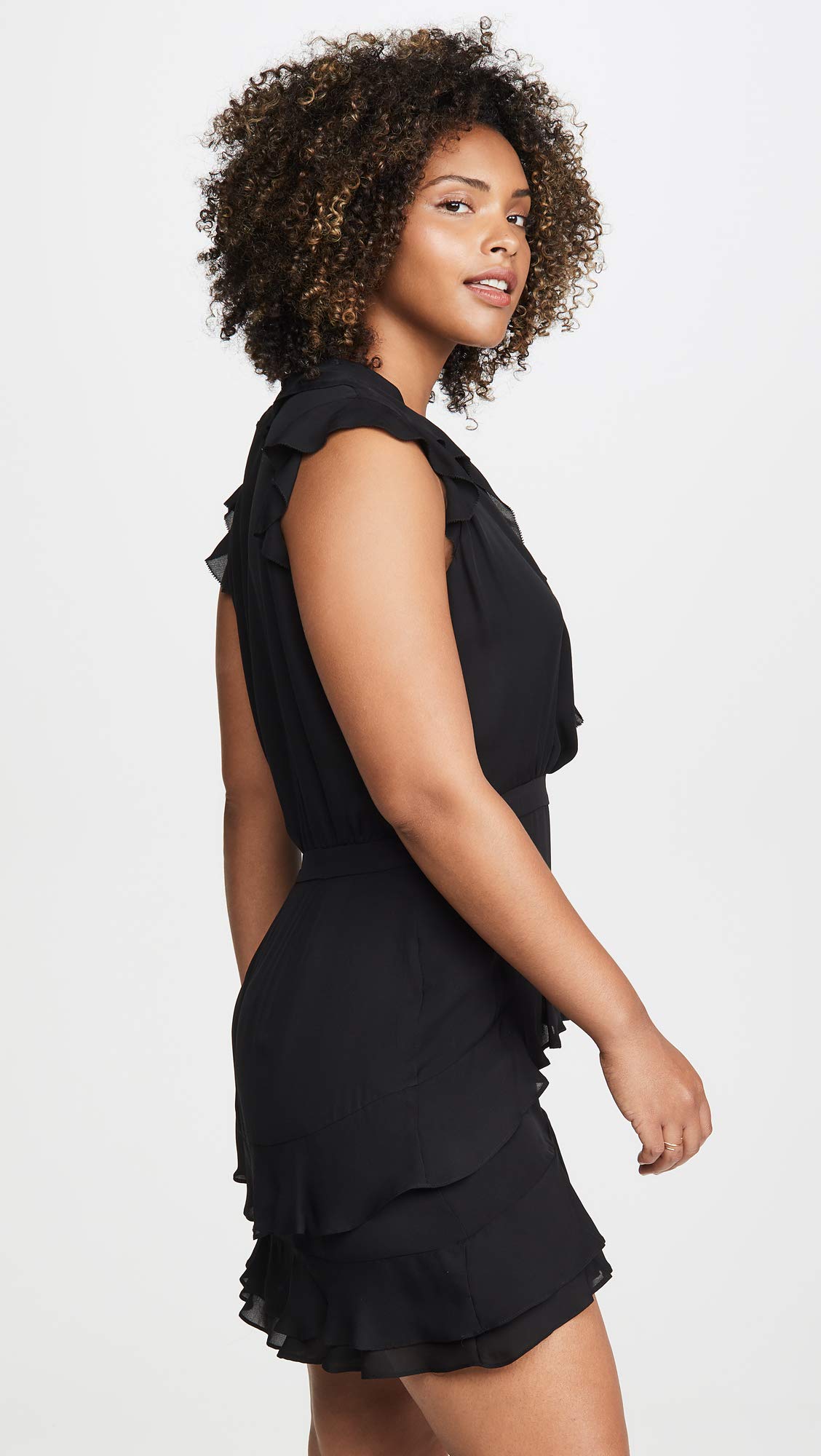 Parker Women's Tangia Flutter Sleeve Short Dress, Black, 8