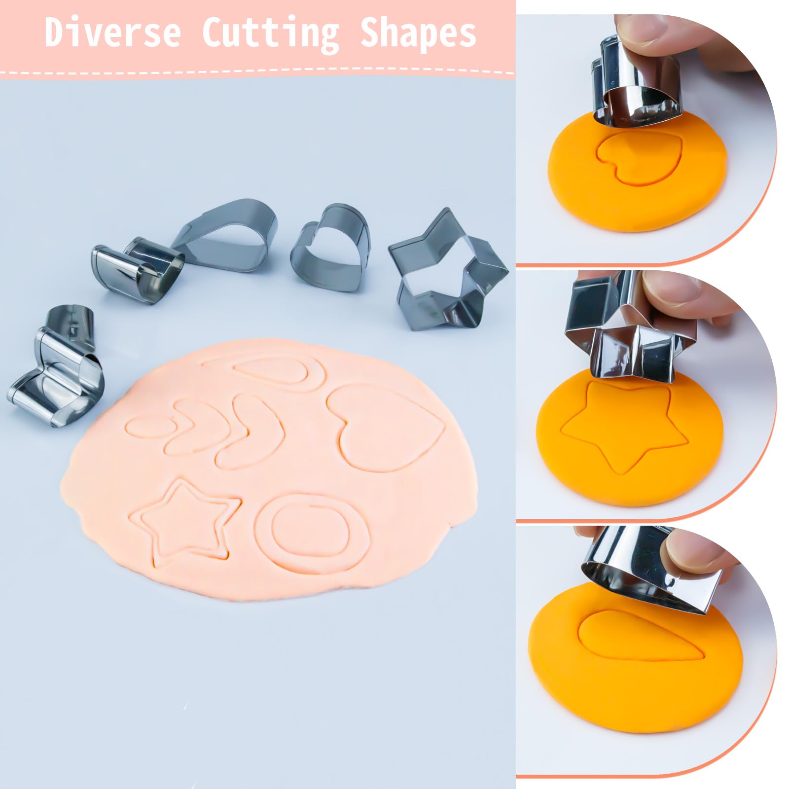 Polymer Clay Cutters for Earrings Making, 154 PCS Clay Cutters Shapes Accessories for Polymer Clay Jewelry Earring Making, Stainless Steel Polymer Clay Earring Cutters