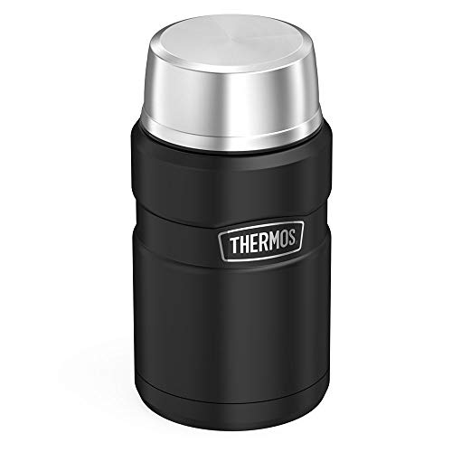 THERMOS Stainless King Food Flask, Matt Black, 710 ml