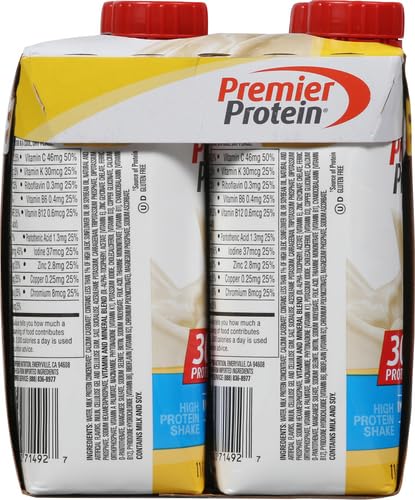 Premier Protein, 30g Shakes Bananas and Cream, 44 Fl Oz, Pack of 4
