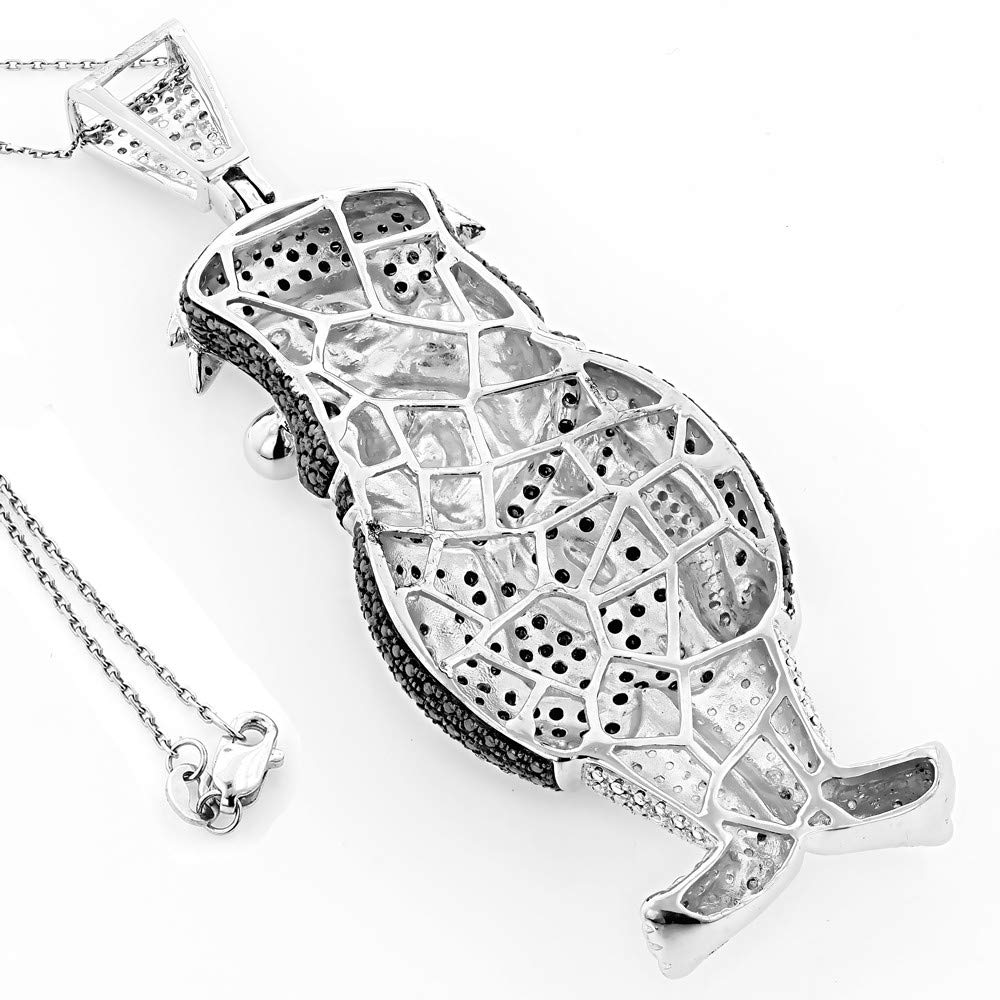 Ritika Created Round Cut Multi-Diamonds 925 Sterling Silver 14K White Gold Over Iced Out Diamond Cartoon Character Fred Flinstones Charm Pendant for Cartoon Lovers