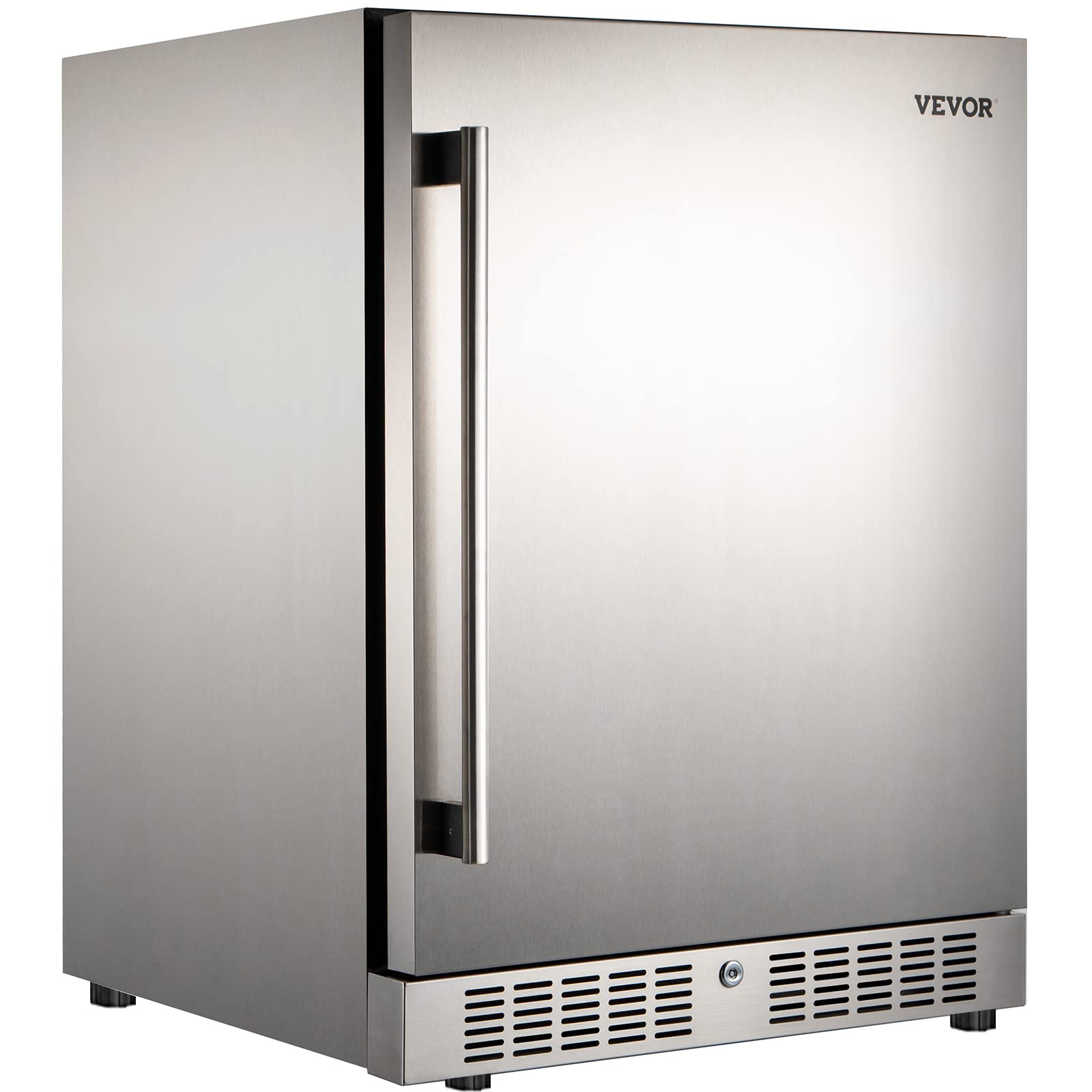 VEVOR Built-in Beverage Cooler, 5.3 cu.ft. Stainless Steel Beverage Refrigerator w/Embraco Compressor (Silver)