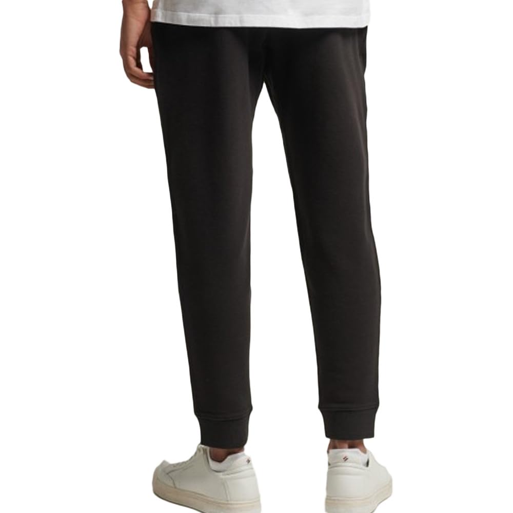 Superdry Mens Code Core Sport Joggers, Slim Fit, Drawcord Waistband Black Size M