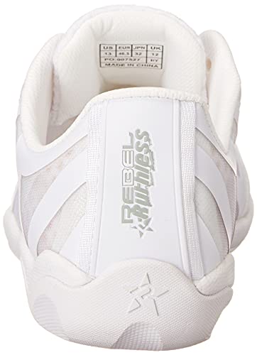 Rebel Athletic Ruthless Cheer Shoe, White, Size 8