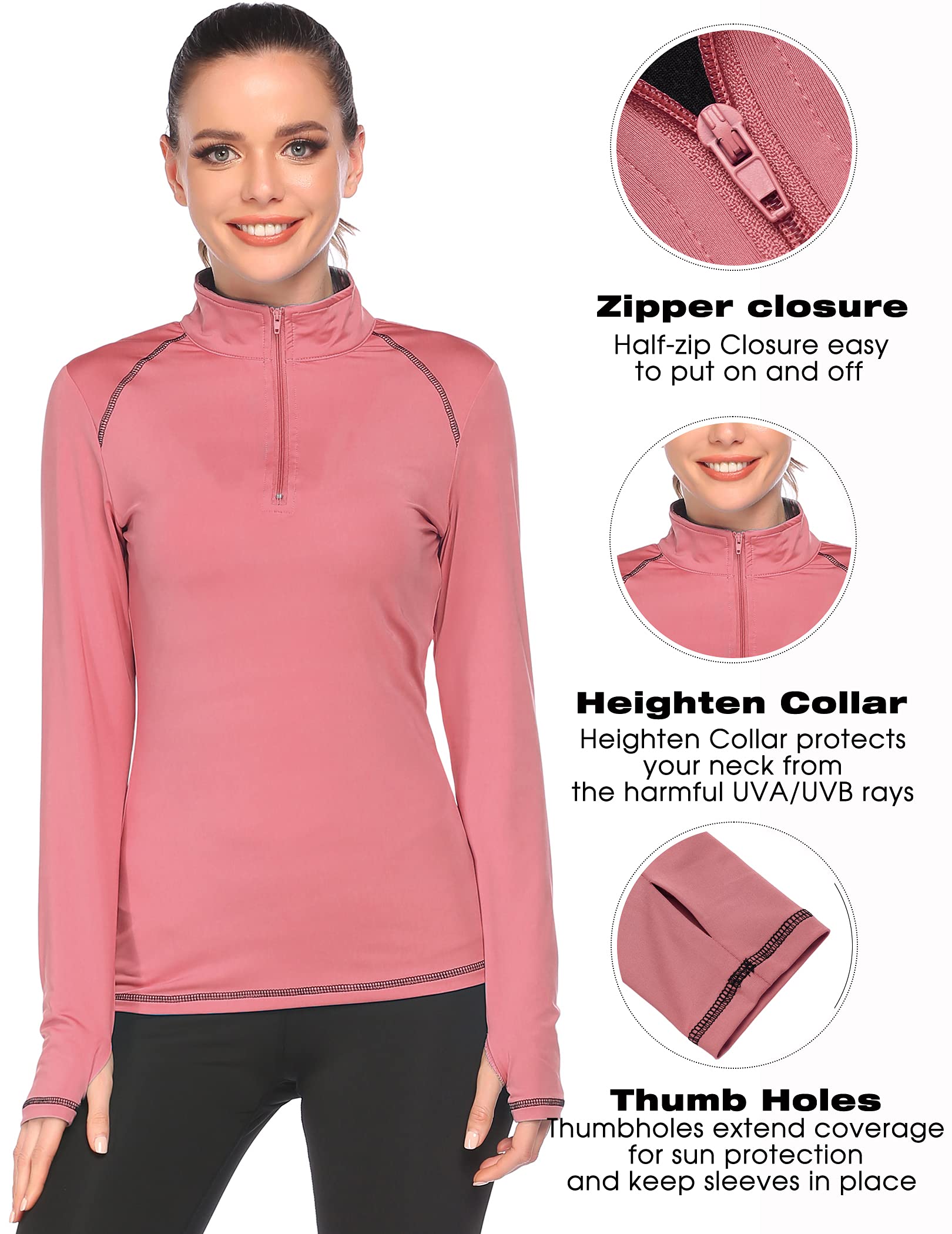 PINSPARK Women's Long Sleeve Stretchy Thumb Hole Workout Sports Active Jacket Shirt Grey Small