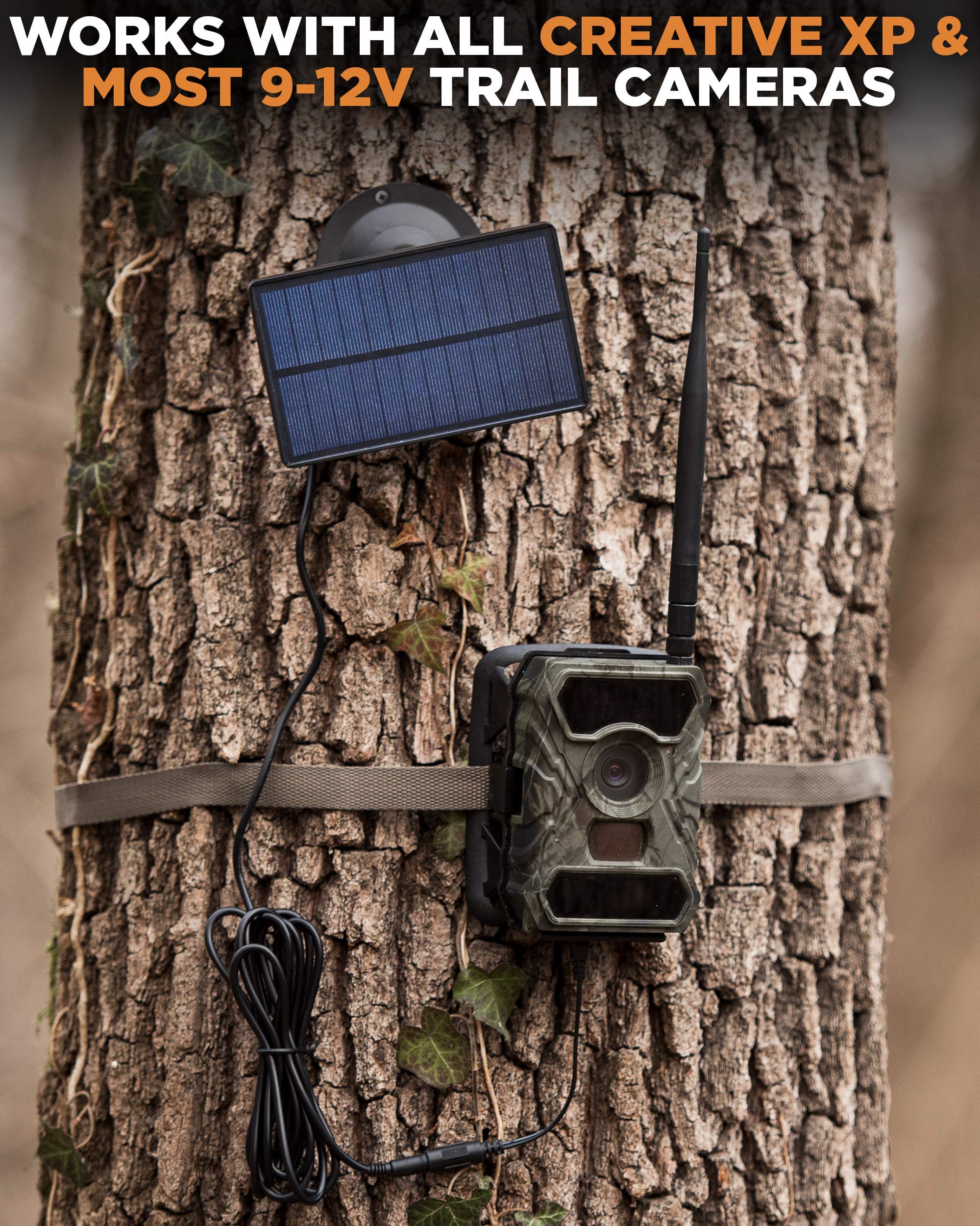 Security Metal Box 3G & 4G Cellular Trail Cameras + Trail Camera Solar Panel Kit - Protective Case for Full HD Wild Game Camera with Night Vision for Deer Hunting, Security - Wireless Waterproof