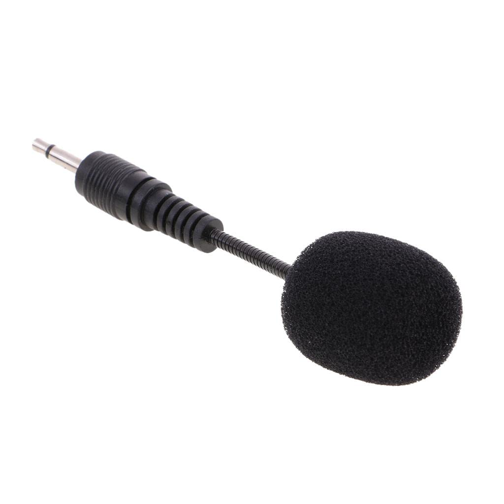 Short Wire 3.5mm Audio AUX-IN Smartphone or 3.5mm Mono Plug-In Interview Recording Condenser Microphone Mic for Laptops,PC,Phones Voice Amplifiers - Black, Mono 3.5mm Plug