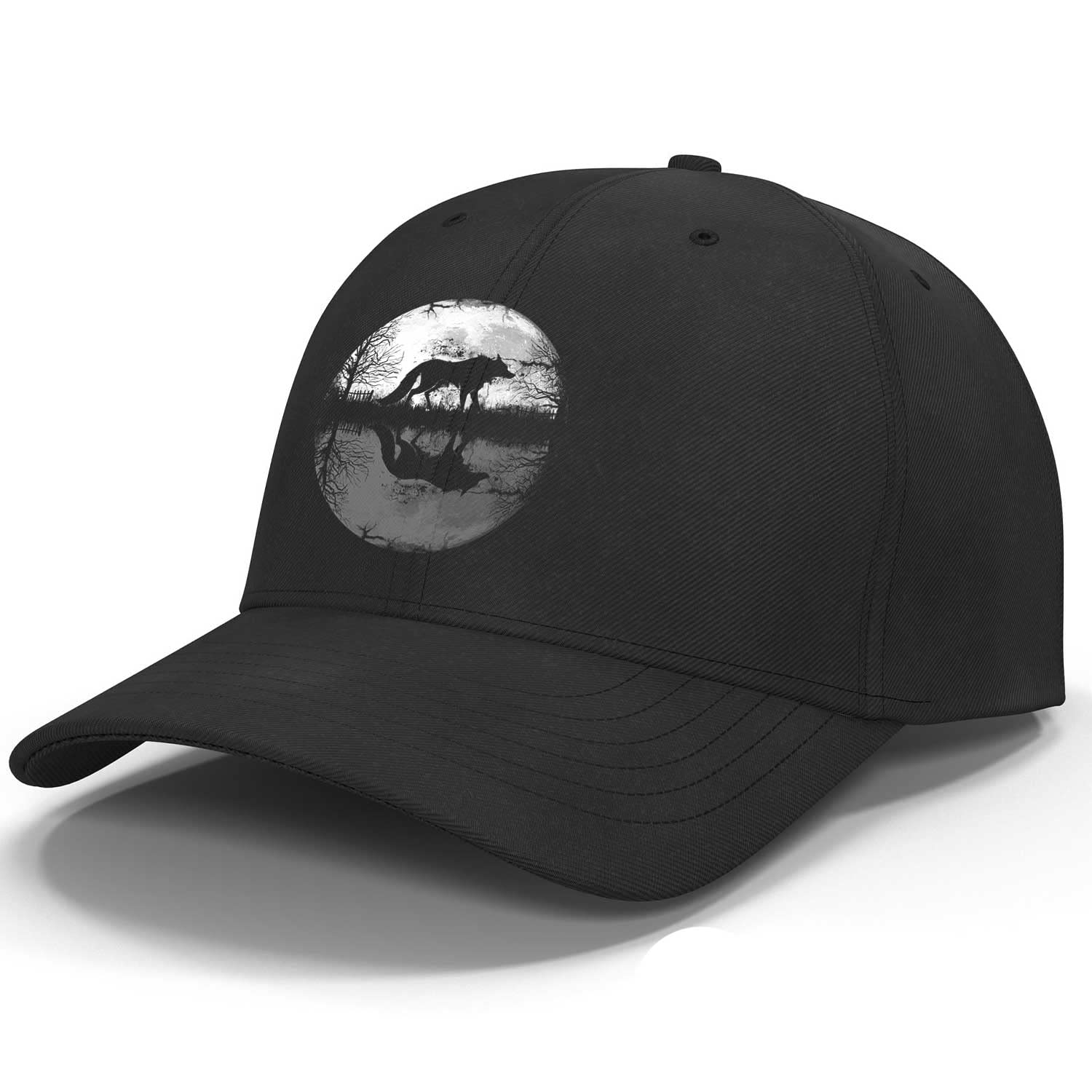 Wolf Hunt Baseball Cap Adjustable Unstructured Cotton Dad Hat Sun Protection Hats