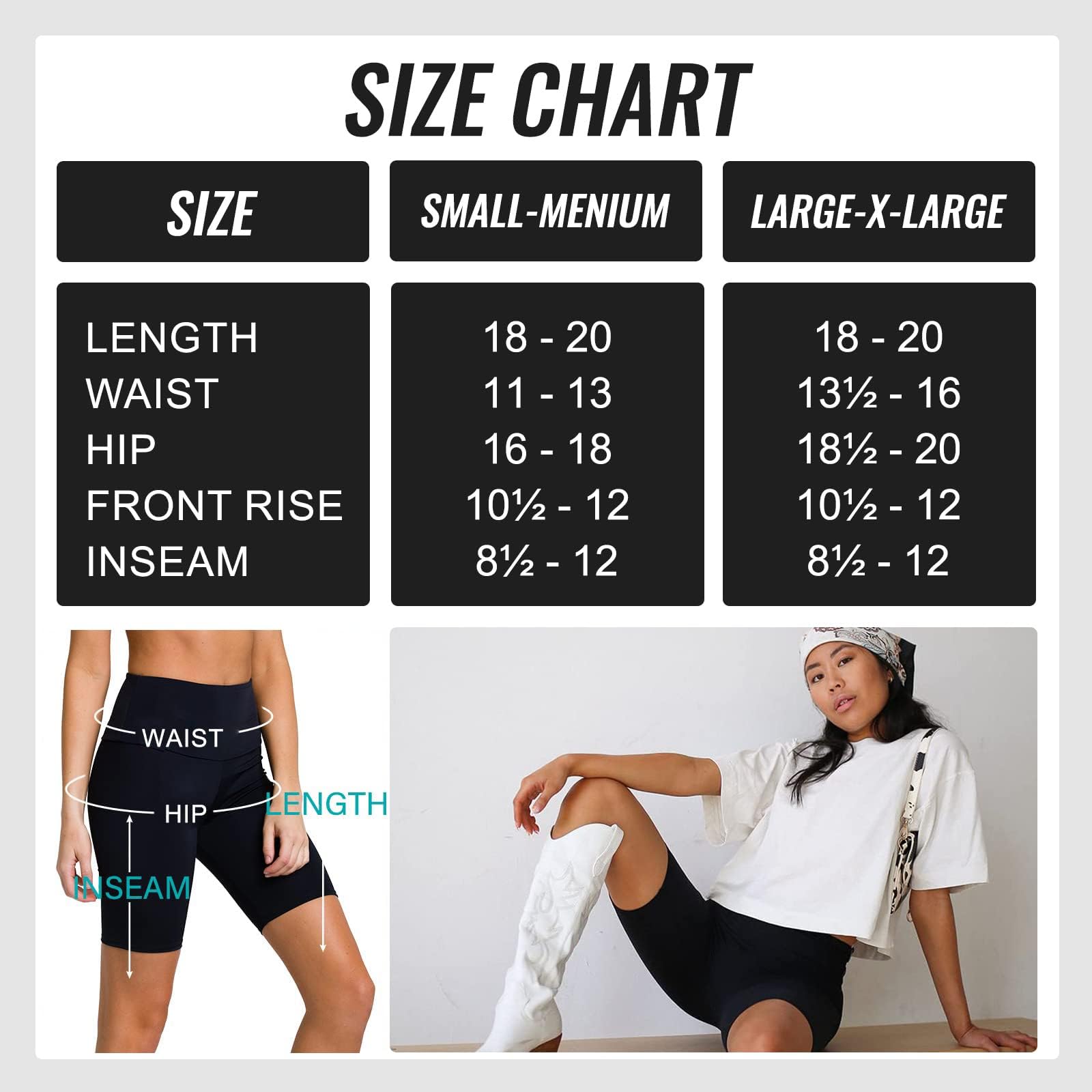 ZOOSIXX 7 Pack High Waisted Biker Shorts for Women, 8β Soft Yoga Workout Black Athletic Shorts