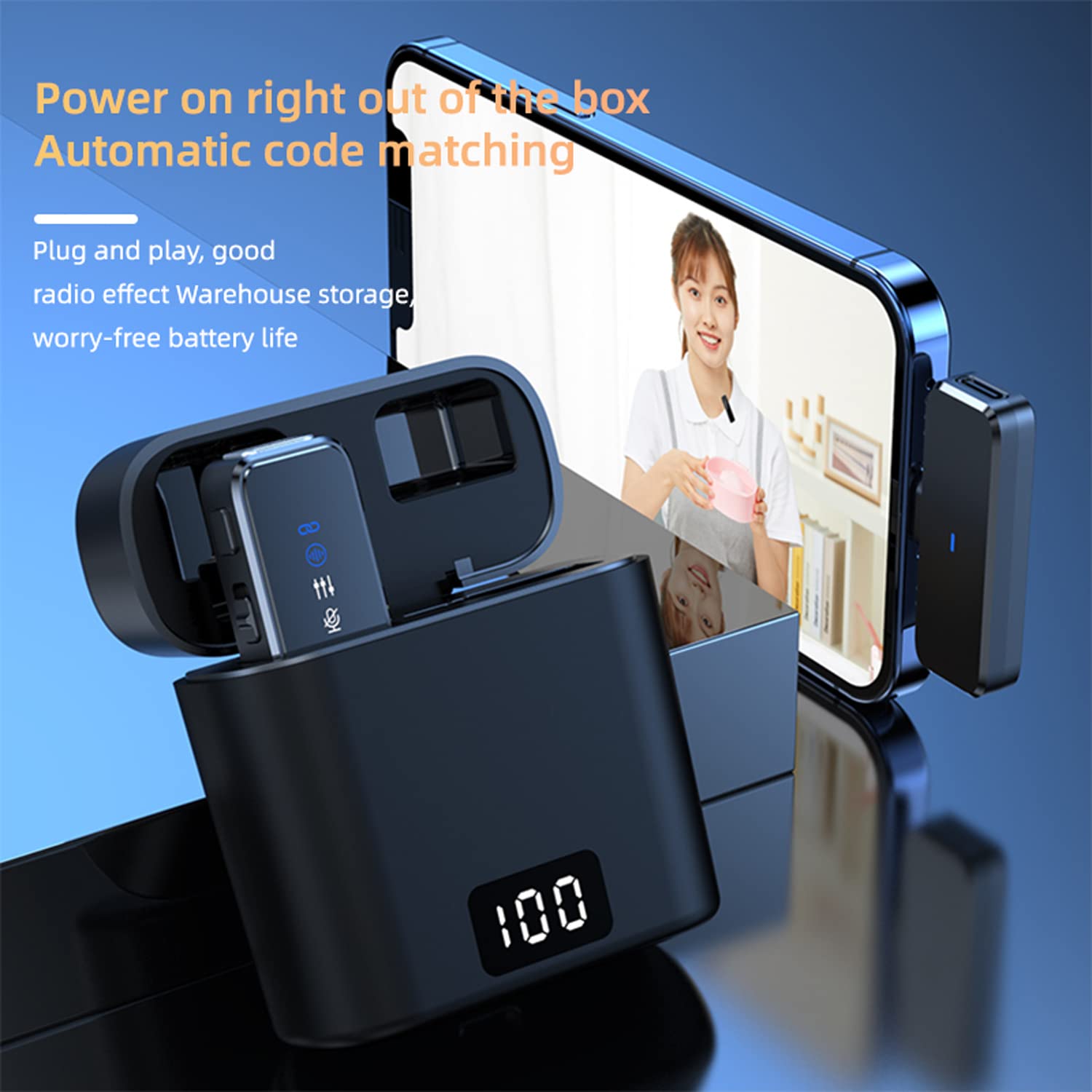 O-Mei Stars Wireless Lavalier Microphone for Android Phone, Camera, Laptop, MacBook,Microphone Wireless, Lavalier Microphone,Mini Microphone, Lapel Microphone, Tiny Microphone (3.5mm)