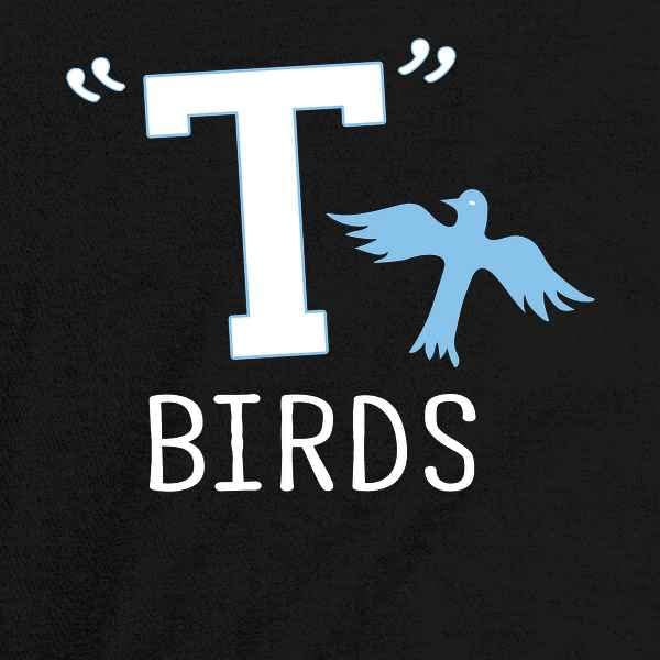 T Birds Canvas Tote Bag for Women, Cloth Bag Tbird Gang Logo Graphic Tees Black 15x15 inches