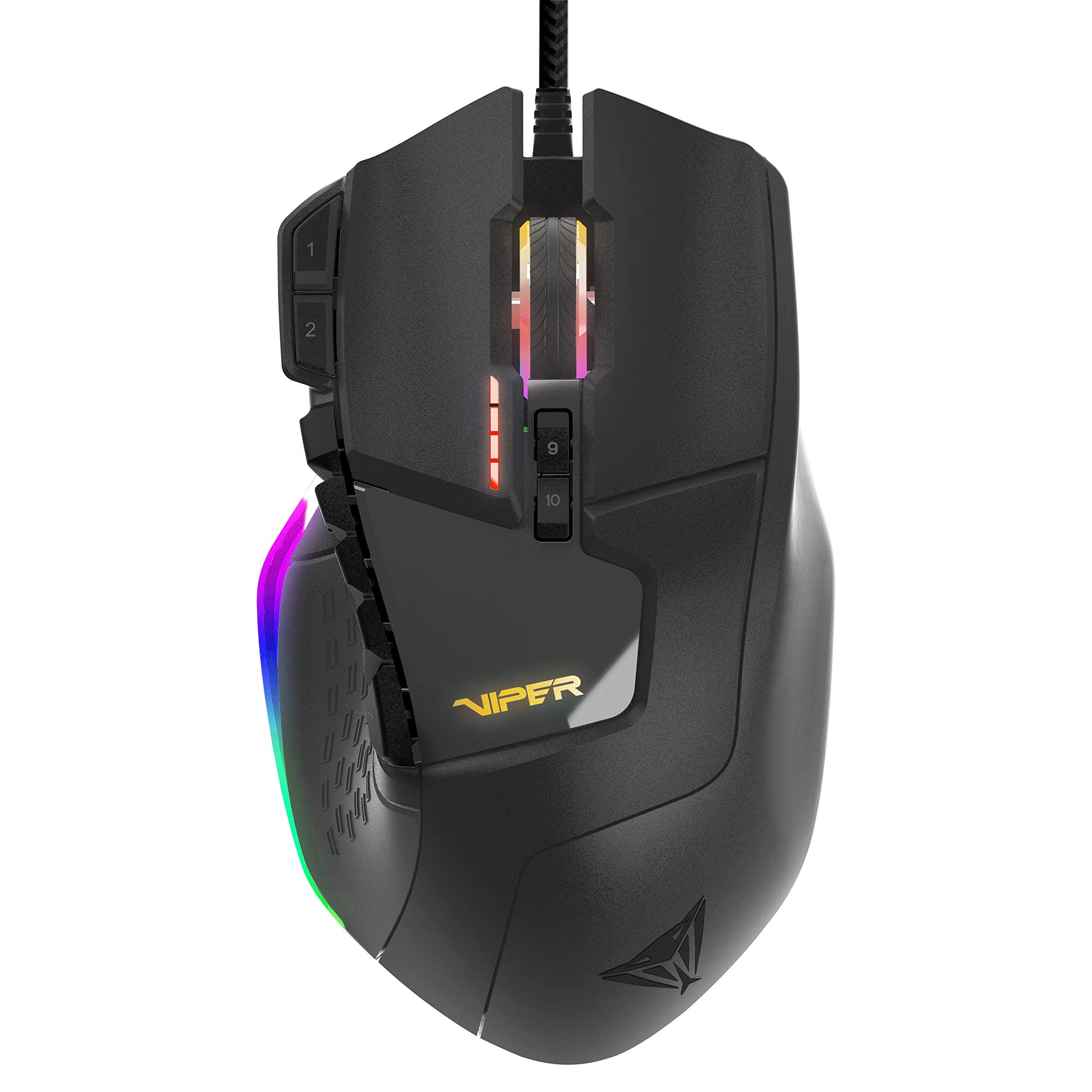 Patriot Viper Gaming V570 RGB Blackout Edition Pro Laser Mouse Up to 12,000 Dpi