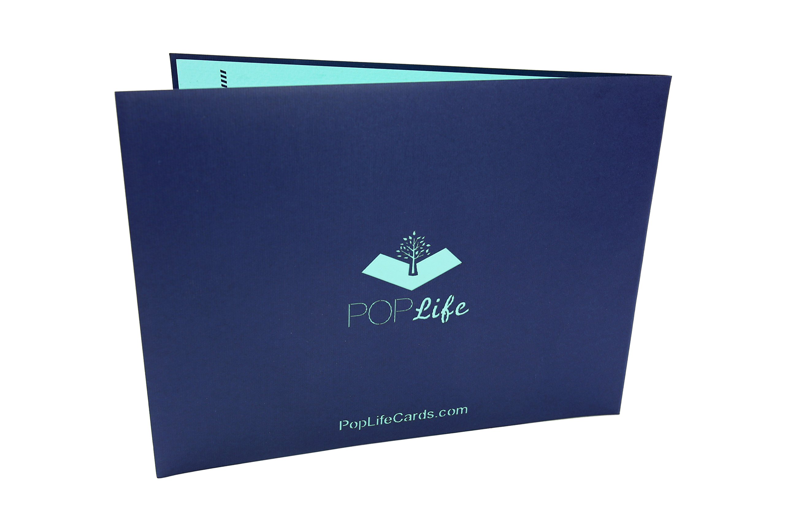 PopLife Lighthouse Island 3D Pop Up Greeting Card for All Occasions - Travellers, Coastal and Adventure Lovers - Folds Flat for Mailing - Birthday, Mother’s Day, Graduation, Retirement, Anniversary