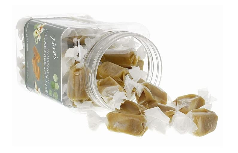 Taras All Natural Gourmet Caramel: Small Batch, Creamy & Individually Wrapped , Sugar Free 20 Ounce