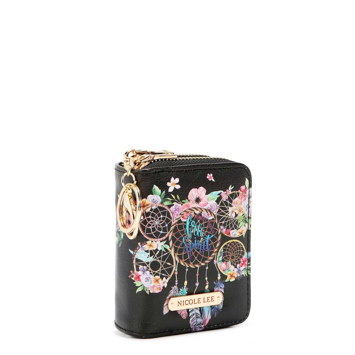 PRT6319 DREAM OFFALL COLORS DOUBLE ZIP ACCORDION CARD HOLDER