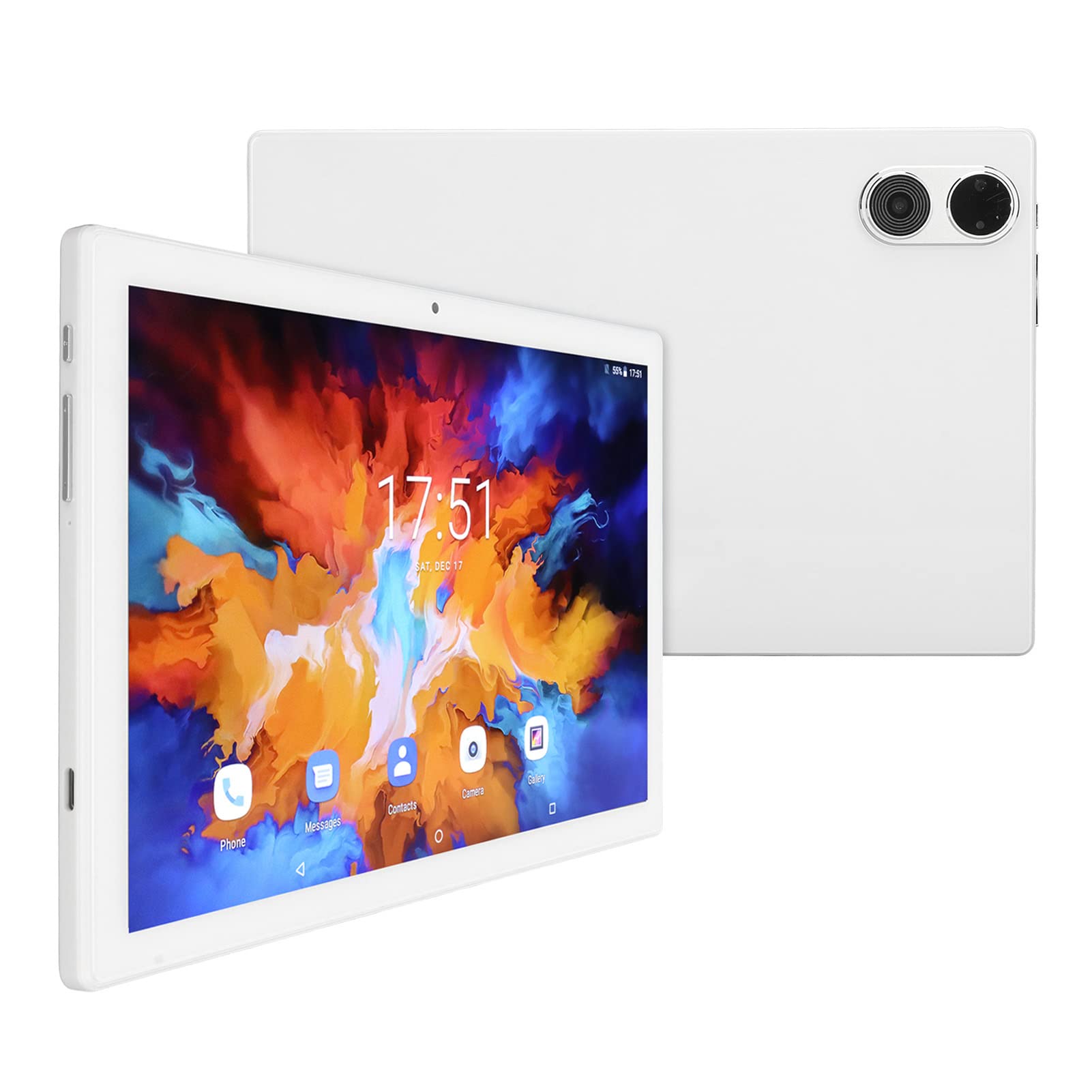 Tablet, AU Plug 100-240V 10.1 Inch Tablet Front 8MP Rear 20MP Octa Core Processor for Work (White)