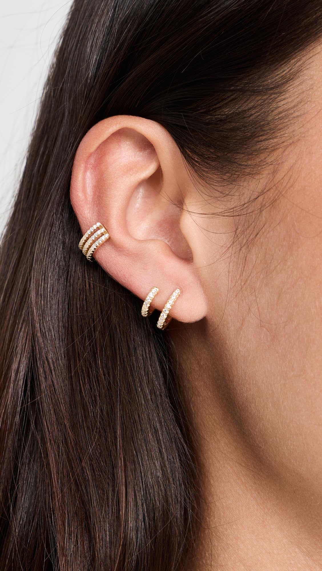 SHASHI Women's Katerina vermeil Double Earrings, Gold, One Size