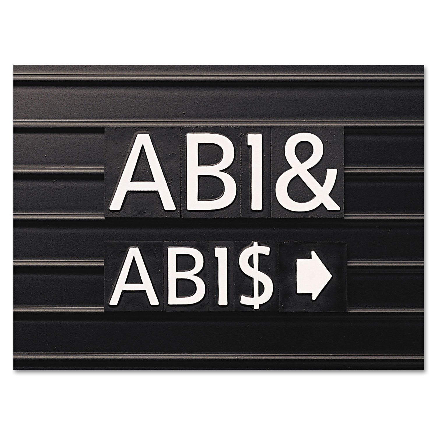 Quartet Character Set for Magnetic Letter Boards, 1-Inch H, White, 144/Set (QRTM1)