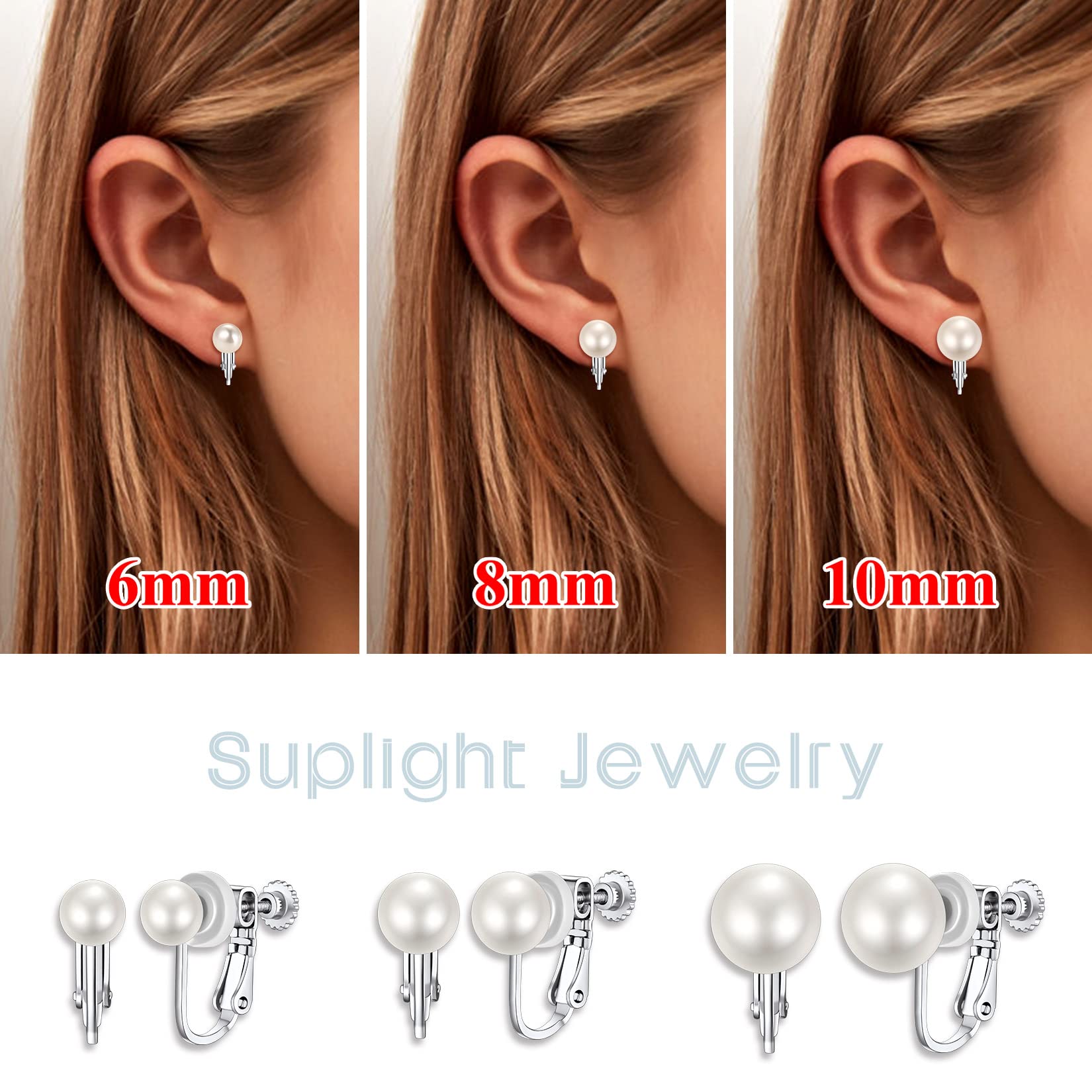 Suplight 925 Sterling Silver Pearl Stud Earrings 4mm Small Freshwater Pearl Earrings for Women