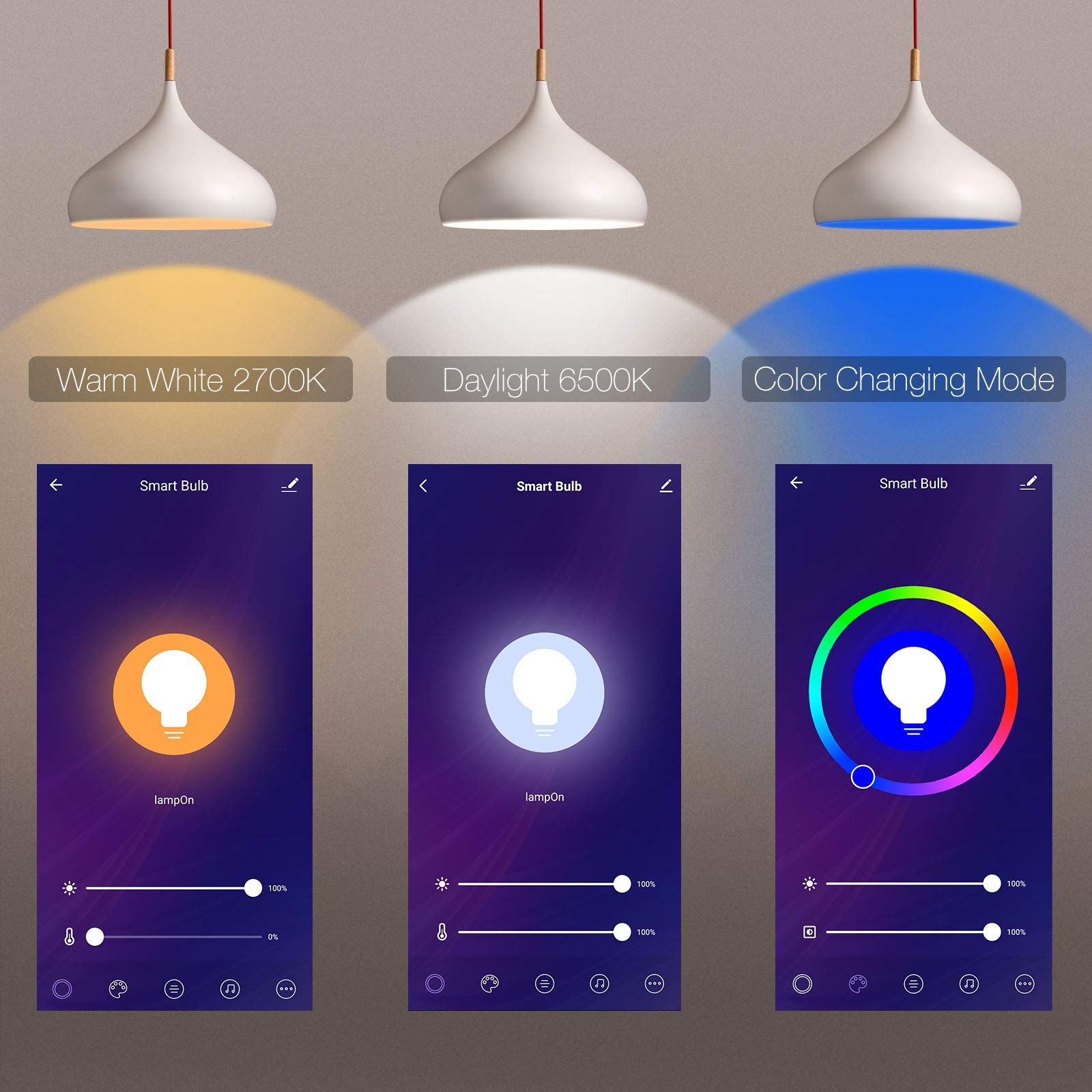 Smart MR16 LED Light Bulbs 5W, GU5.3 Bi-Pin Base, AC/DC 12V, Compatible with Alexa & Google Assistant, RGBCW Smart MR16 Bulb, WiFi Smart LED Light Spotlight Indoor Decoration, 4 Pack