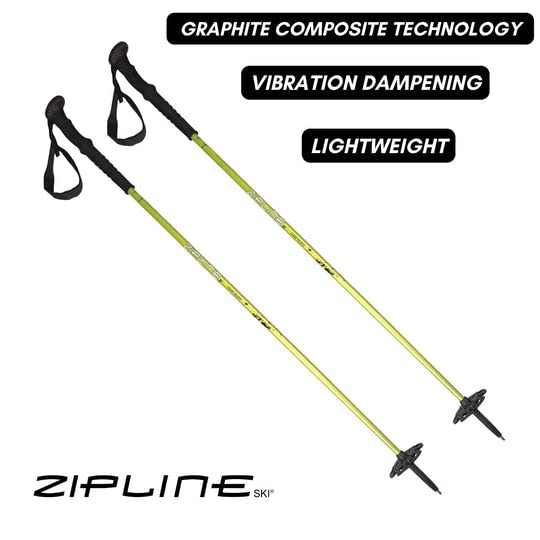 Ski Poles Graphite Carbon Composite - Zipline Blurr 16.0 - U.S. Ski Team Official Supplier (Lime - Blurr XT, 50" in./127 cm)