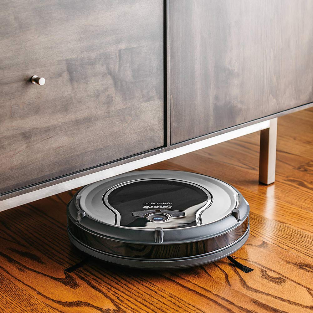 Shark ION RV700 Cordless Self Smart Robot Carpet and Hardwood Floor Vacuum Cleaner with Easy Scheduling Remote and Boundary Strip, Black