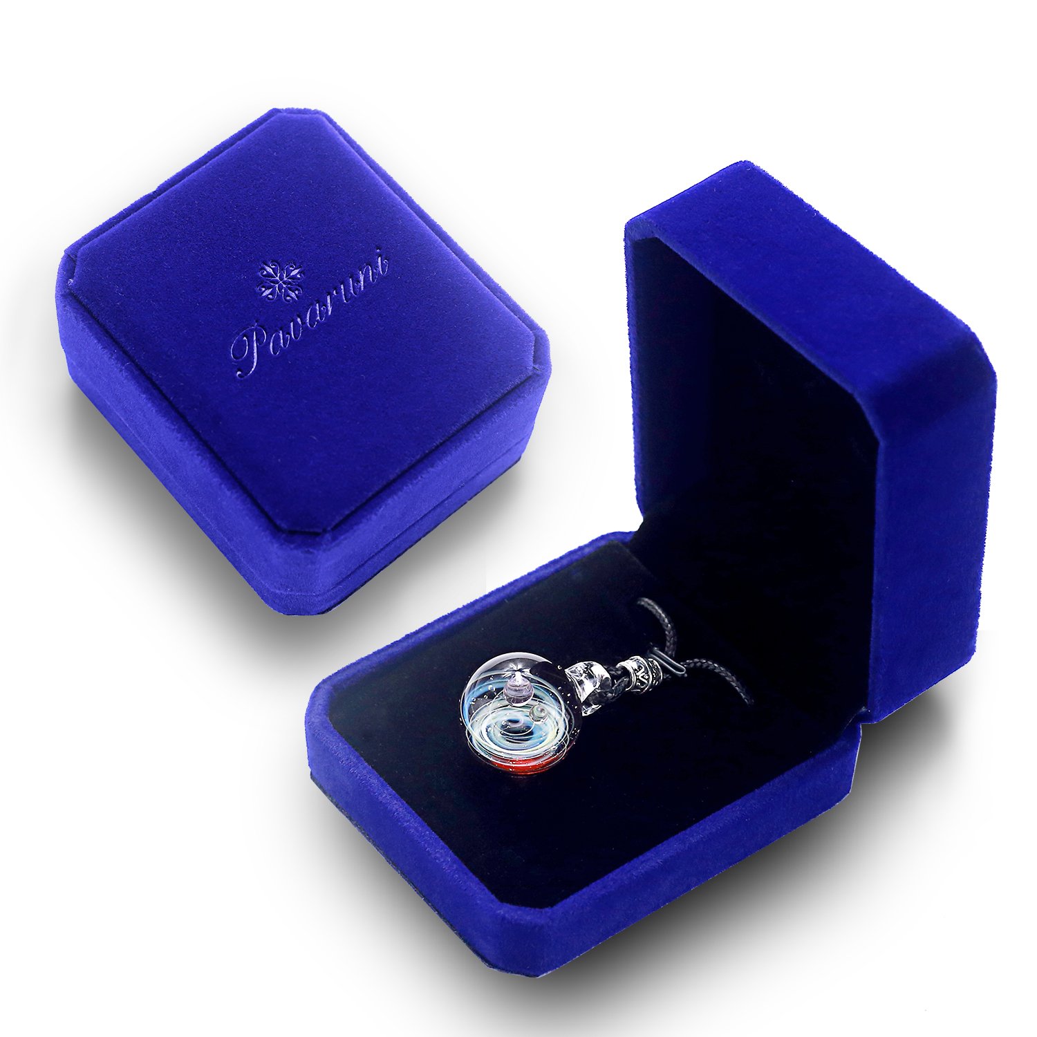 Pavaruni Original Galaxy Pendant Necklace, Universe Glass Accessories, Space Cosmos Design,Birthday (Minerva)