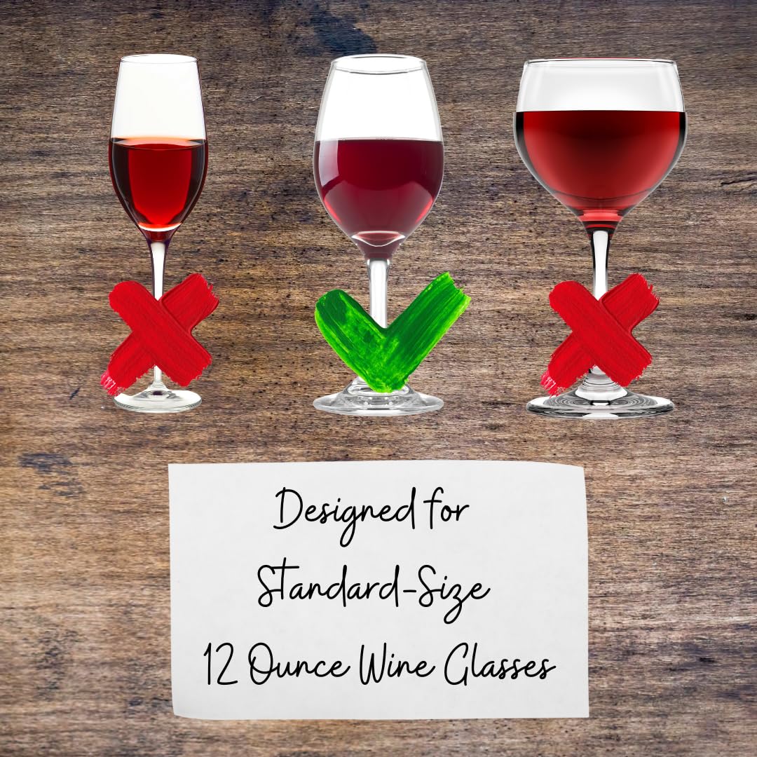 TahoeBay Blank Wine Glass Sleeves (6-Pack) Neoprene Insulator Ornaments for Sublimation, Infusible Ink, Heat Transfer Vinyl Drink Identification 12oz Wine Glass Accessories