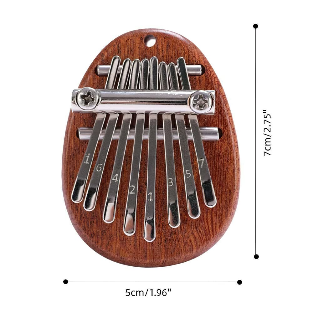 VEELU Custom 8 Key Mini Kalimba Thumb Piano with Your Name & Text, Portable Marimba Handmade Musical Instrument Beginner Kids Finger Piano Personalized Gifts for Girlfriend Valentine's Day Birthday