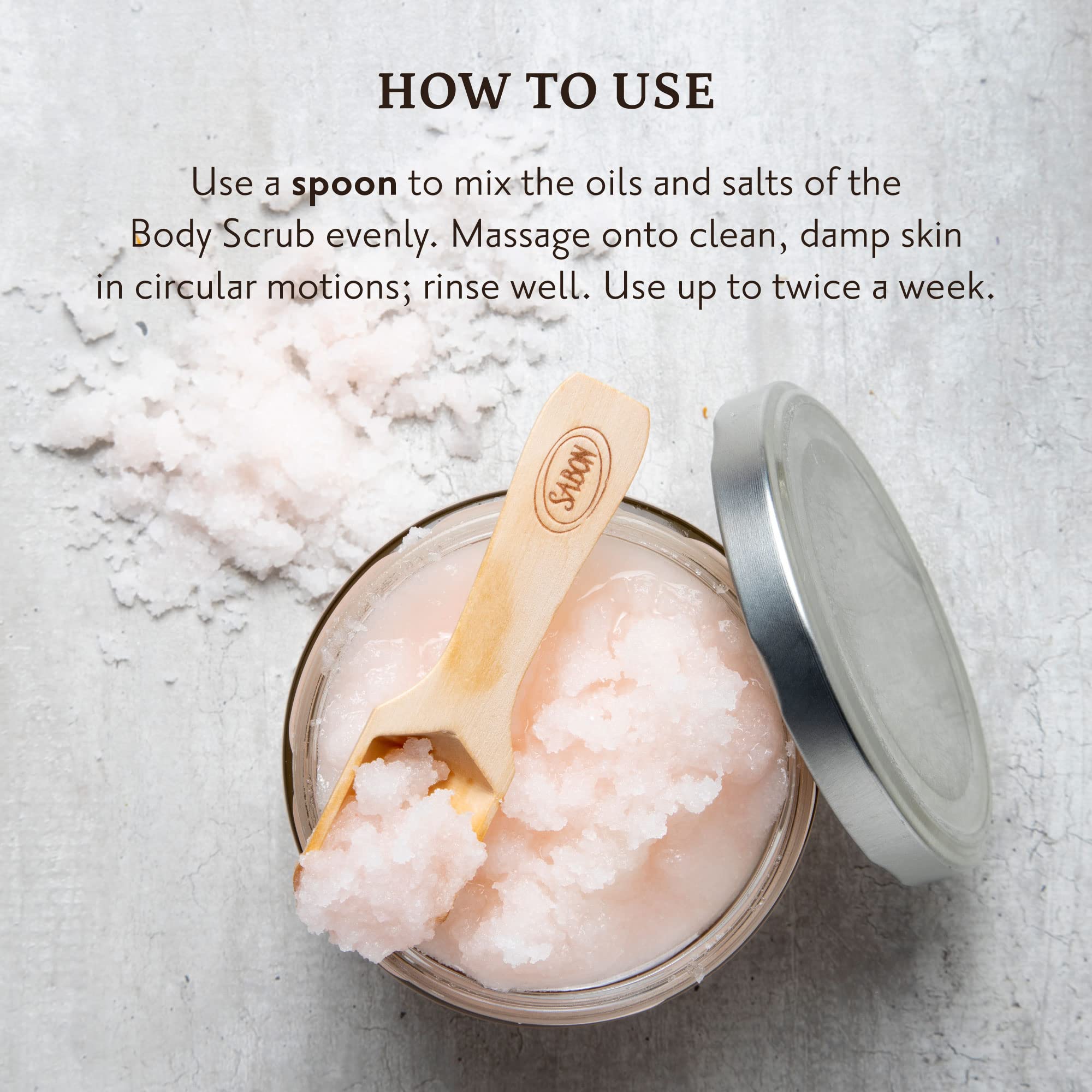 Sabon Body Scrub β Rose Tea | Exfoliating Dead Sea Salt Body Scrub | Bergamot, White Rose, Jasmine | For All Skin Types | 11.3 Oz
