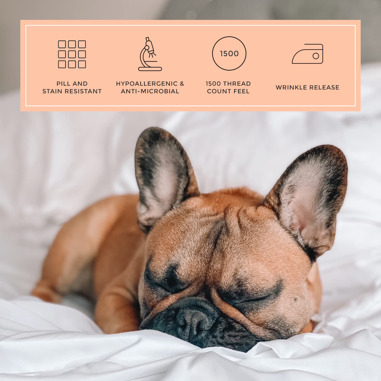 PeachSkinSheets Classic White Sheet Set - 1500tc Level of Softness - Extra Soft Cooling Sheets for Hot Sleepers and Night Sweats - Regular King Size
