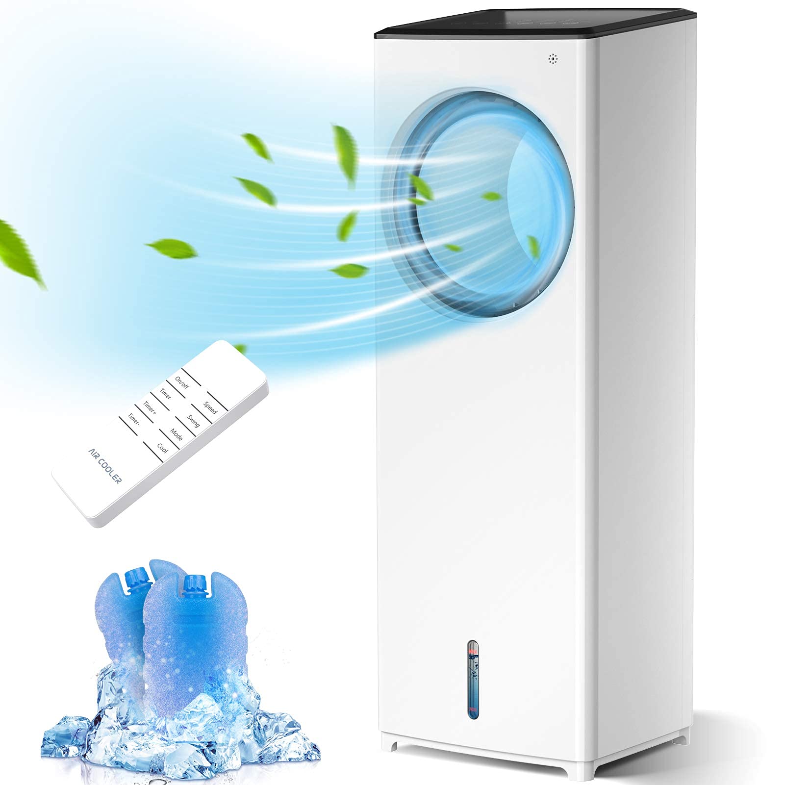 Personal Air Conditioner Fan, Portable Air Cooler, Mini Air Conditioner Evaporative Cooler For Desk Top With 2H/4H Timer, Adjustable 3 Speeds Misting Personal Space Cooler For Home, Office
