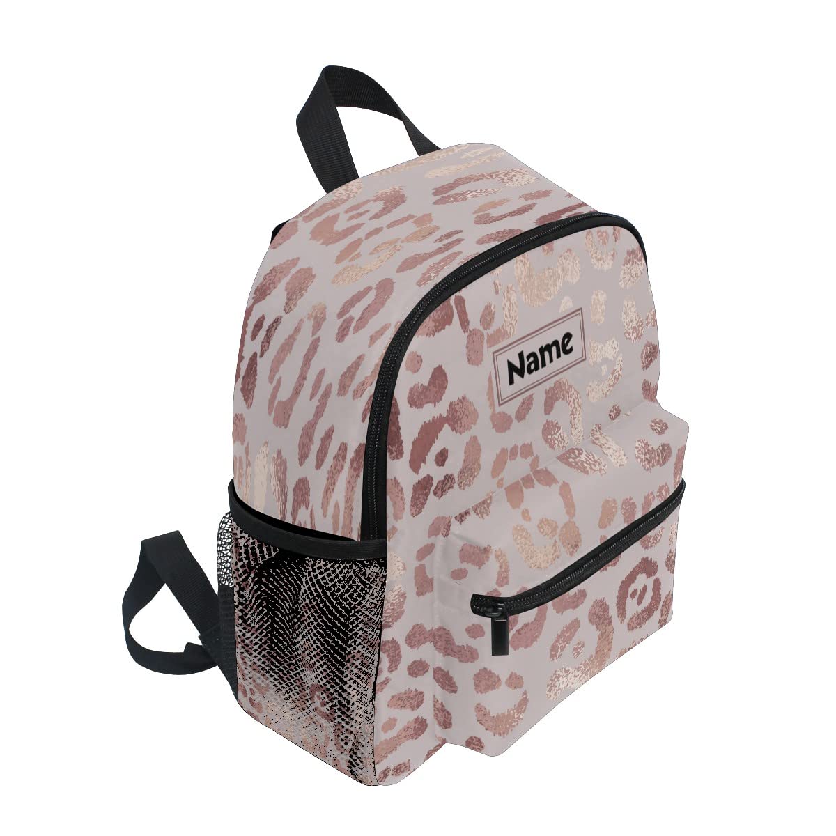 senya Custom Children's Name Toddler Backpack Personalized Leopard Print Cheetah Mini Bag for Baby Girl Boy Age 3-7