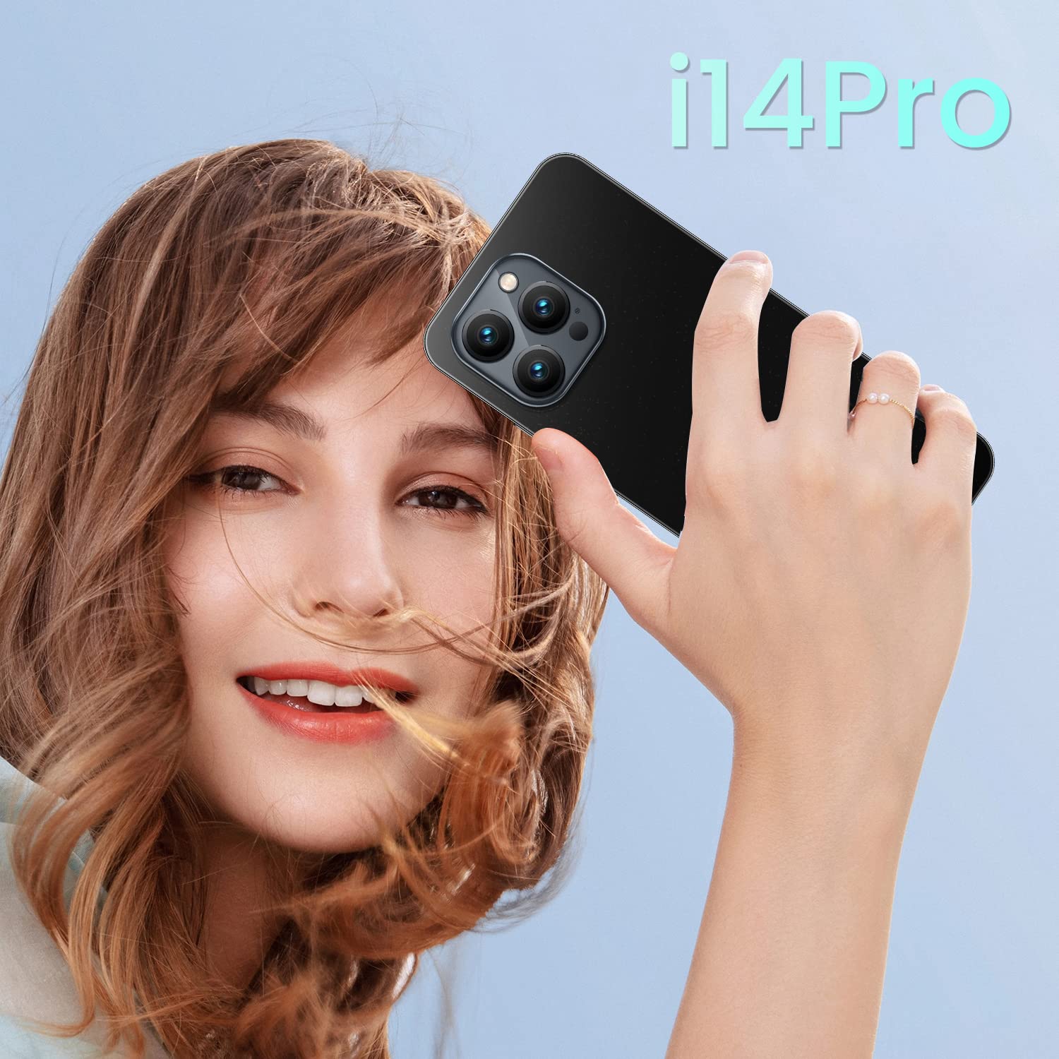 PrzSay Cheap Mobile Phone, 5.0" IPS Display, Android 9.0, Dual SIM, Dual Cameras, 1GB RAM+16GB ROM (Expandable to 128GB), Support: WiFi, Bluetooth, GPS 3G Smartphone (i14Pro-Black)