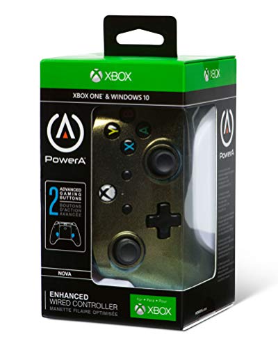 PowerA Enhanced Wired Controller for Xbox One - Cosmos Nova, gamepad, wired video game controller, gaming controller, Xbox One, works with Xbox Series X|S