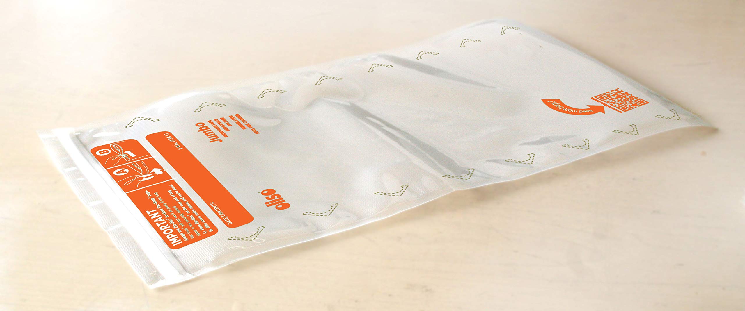 Oliso Pro VAC-SNAP Food Storage Bags for Oliso Vacuum Sealers (Jumbo, 2 Gallon, 6 Bags)