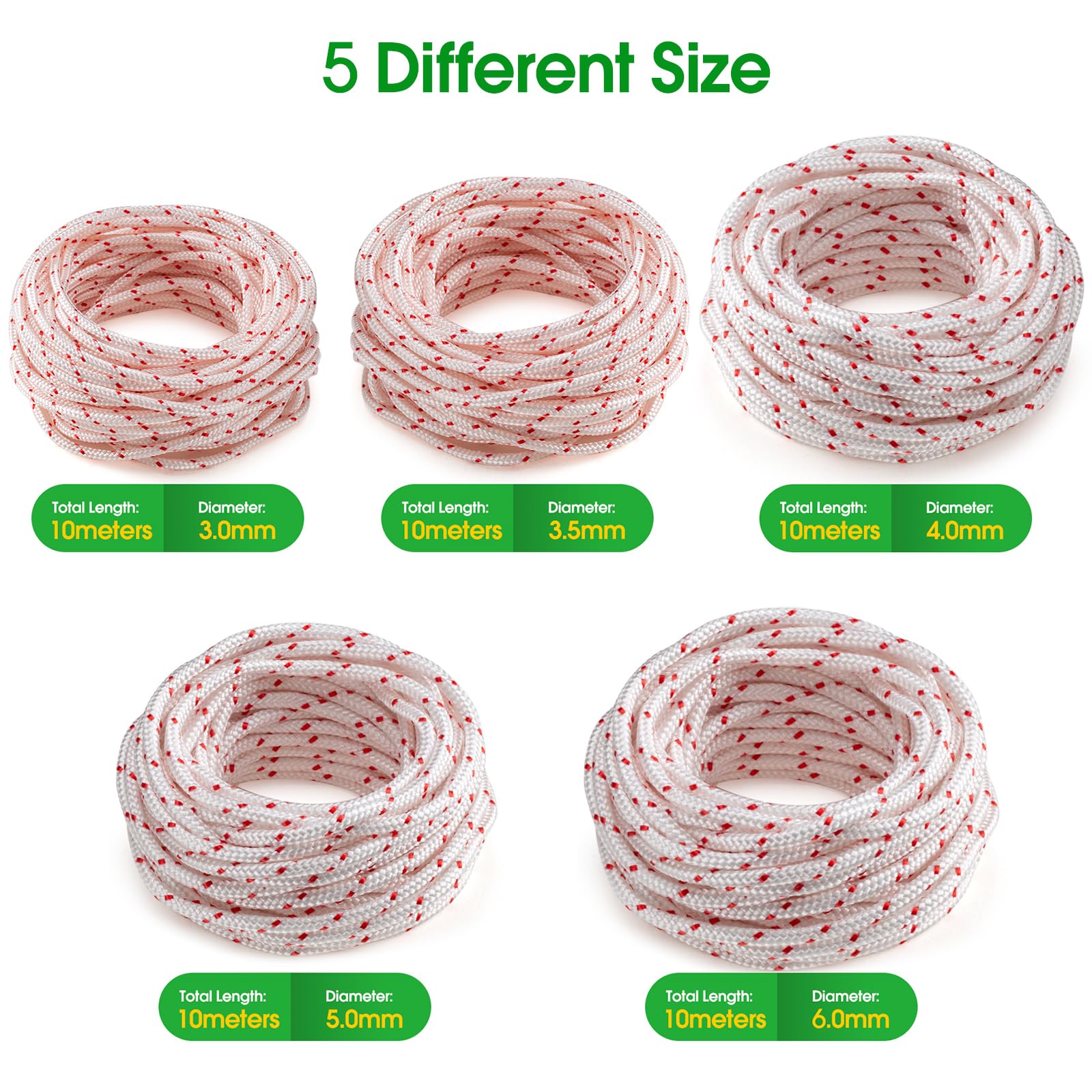 Replacement Recoil Starter Rope Pull Cord for Husqvarna STIHL Craftsman Chainsaw Lawn Mower Trimmer