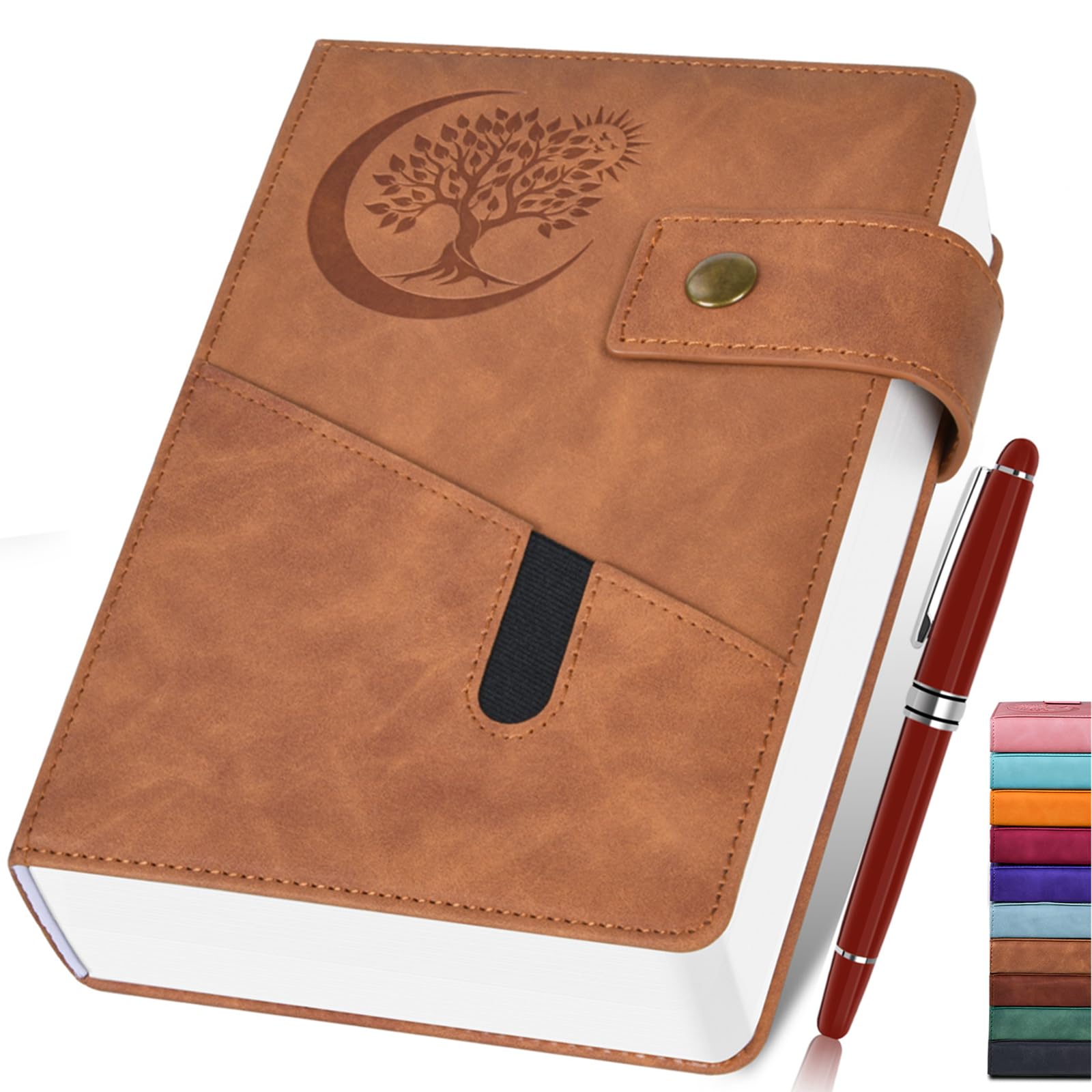 PAIBAS 365 Page Thick Lined Journal Notebook for Men Women, A4 Large Leather Journals for Writing, Hardcover Notebooks for Work, School, Note Taking, Business, Travel Diary, College Ruled 8.5" x 11"