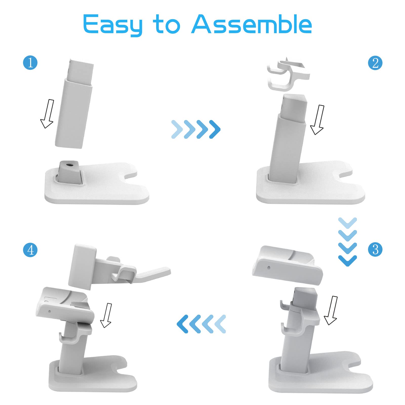 VR Stand, Headset Display Holder and Controller Mount Station for Meta/Oculus Quest 2/Quest/Rift S/Valve Index/HP Reverb G2 Headset and Touch Controllers Accessories, White