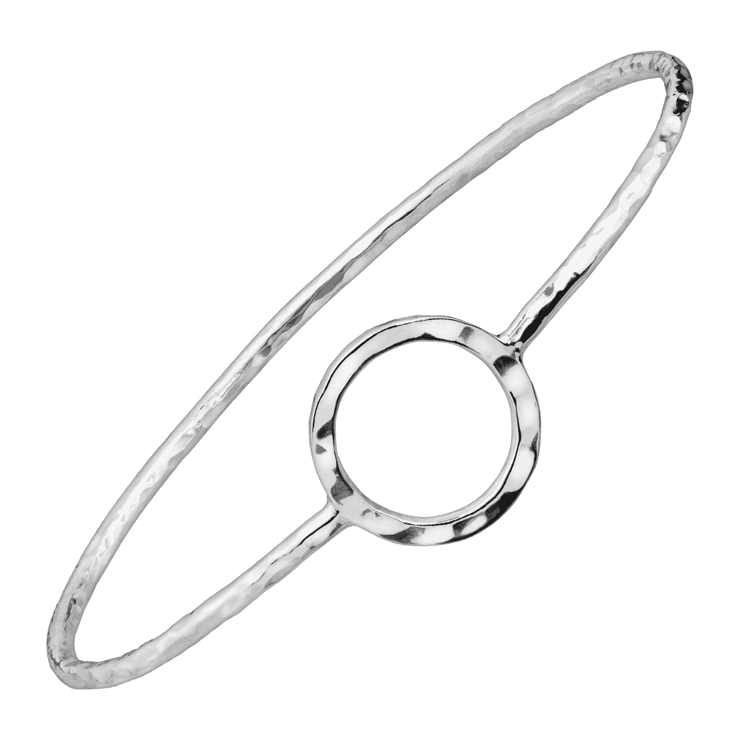 Silpada 'Karma' Open Circle Bangle Bracelet in Sterling Silver, 8"