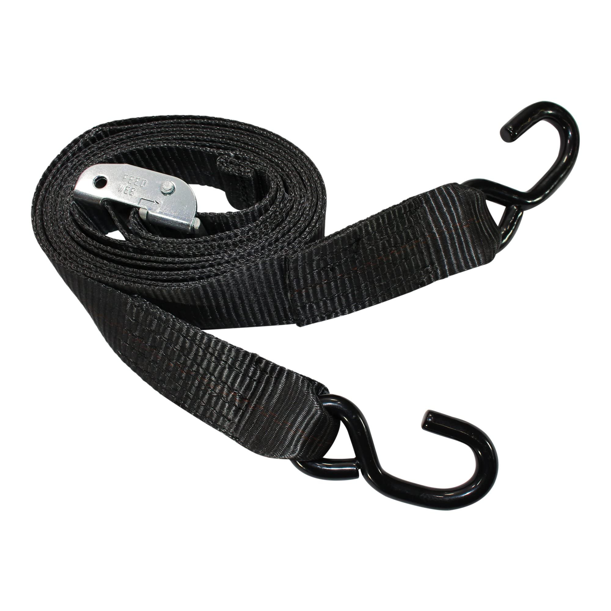 SGT KNOTS Gunwale Boat Straps with Zinc Plated Hooks - Heavy Duty Cam Buckle Transom Strap (2" x 16ft)